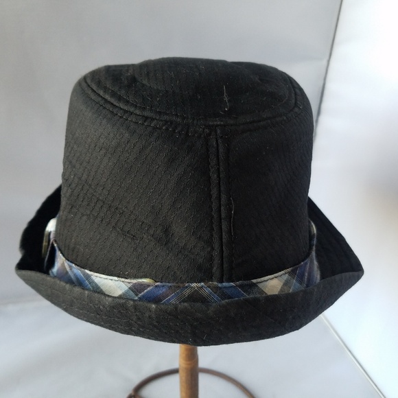 Pamoa | Accessories | Pamoa Black Fedora Hat Plaid Ribbon Cotton | Poshmark